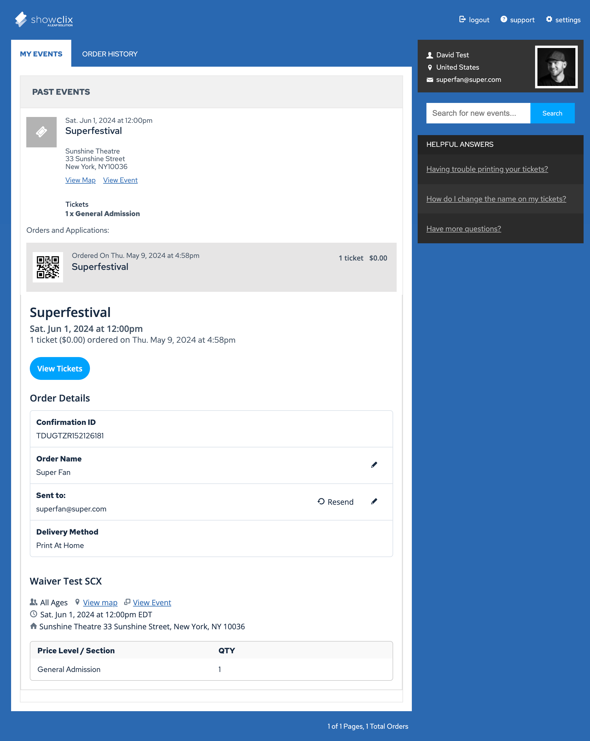 How do I view and print my tickets?